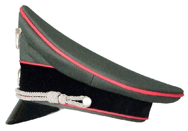 Waffen SS Panzer Officer Visor Cap, Pink Piped - Reddick Militaria